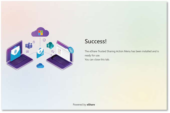 M365 Trusted Sharing Action Menu Installation Guide – eShare Support