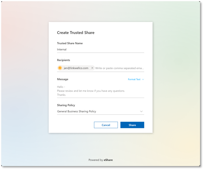 M365 Trusted Sharing Action Menu Installation Guide – eShare Support
