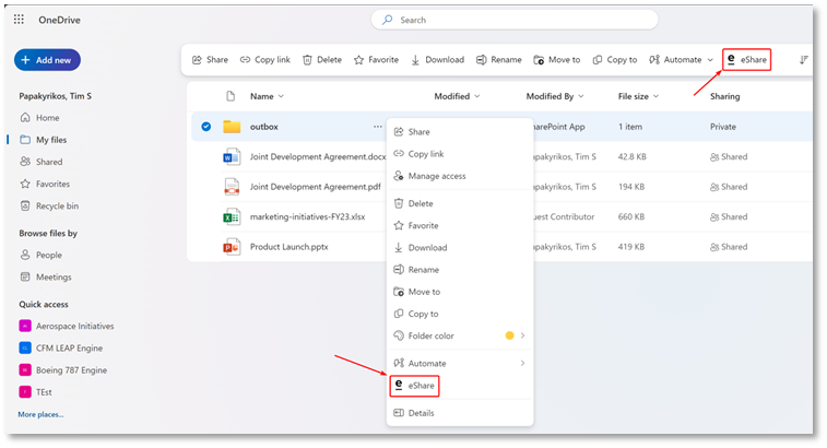 M365 Trusted Sharing Action Menu Installation Guide – eShare Support