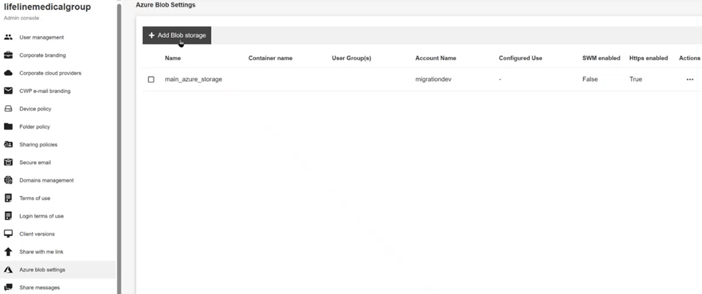 Eshare Adding Blob Storage Eshare Support