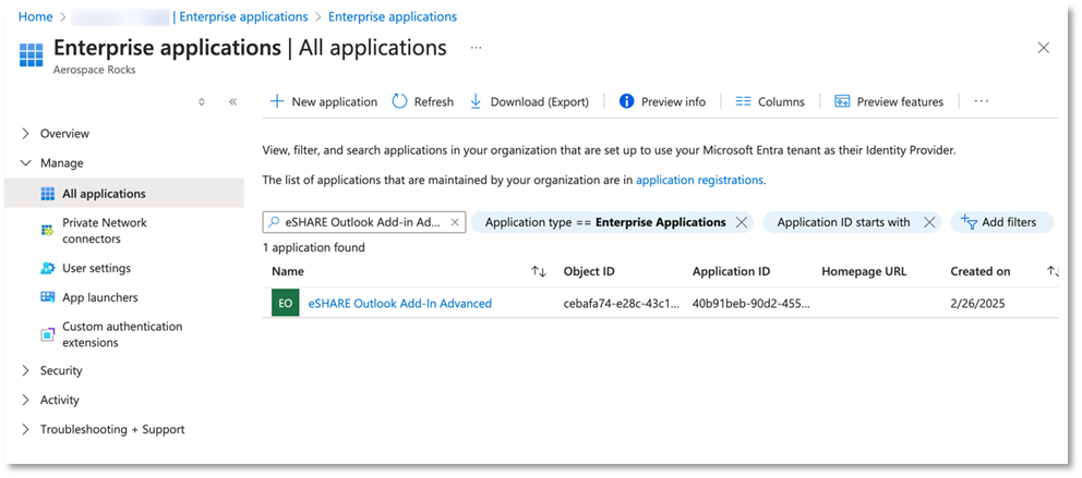 eSHARE Outlook Add-in Advanced App Installation Guide for Commercial Microsoft 365 Tenants ...