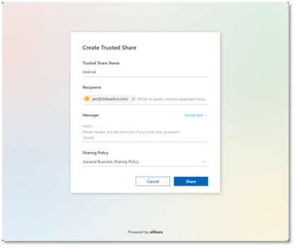 eShare M365 Trusted Sharing Action Menu App Installation Guide – eShare ...